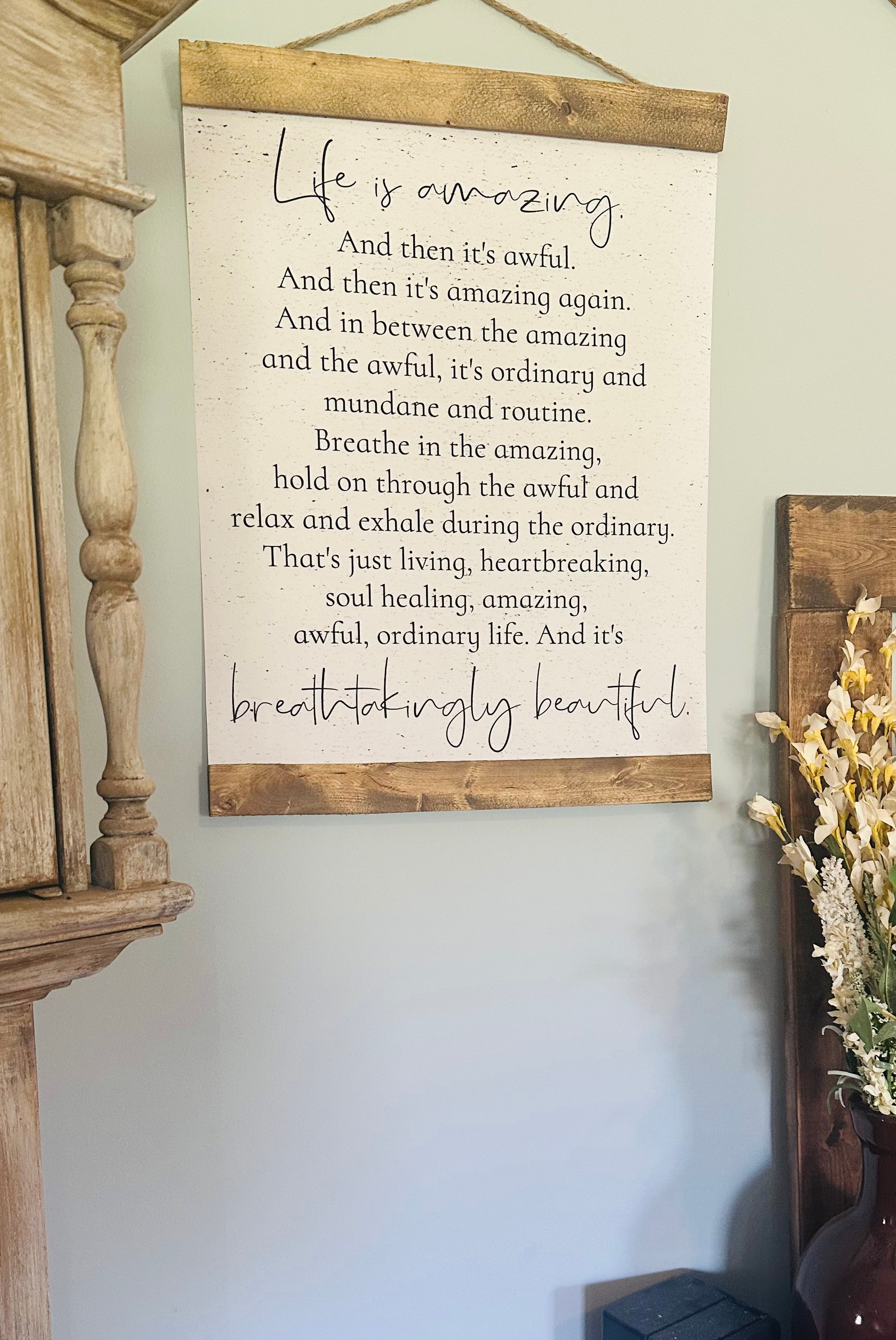 Hanging wall canvas signs – morekreationsco